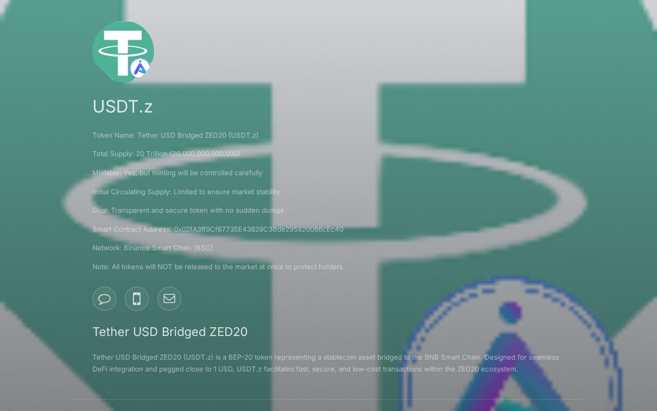 Tether USD Bridged ZED20